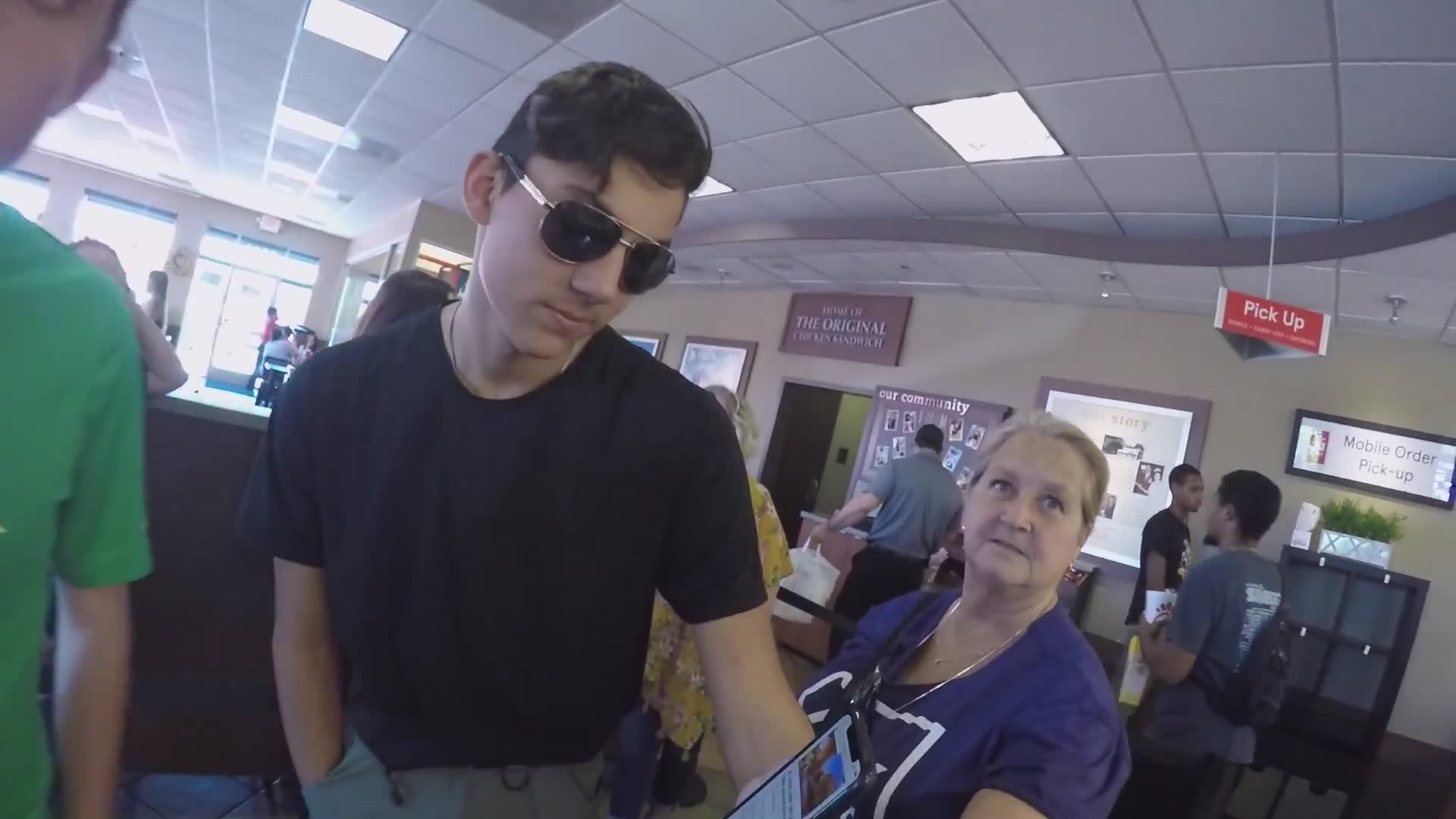 Pulling up to random people just to buy them lunch