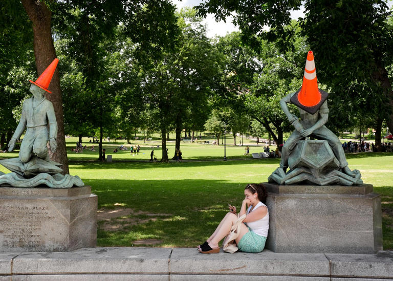 Putting cones on statues is in good humour but a safety hazard, says ...