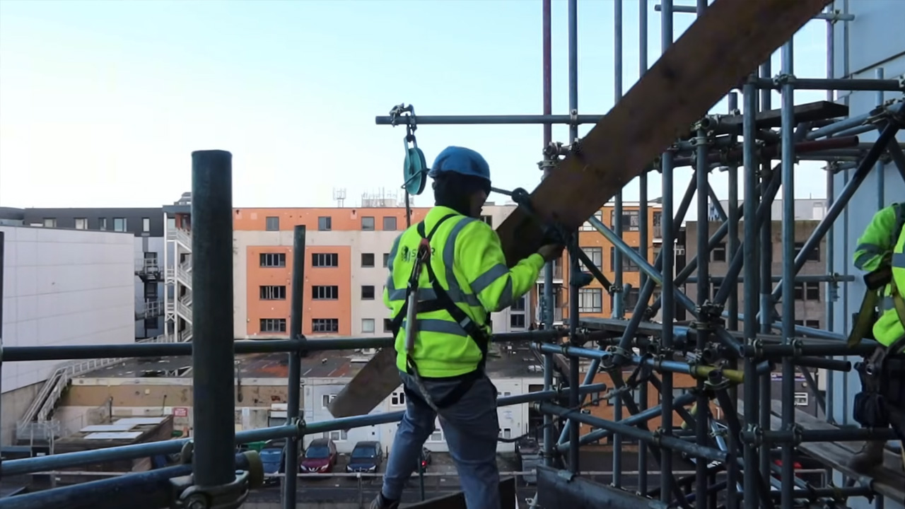 Building a massive high rise scaffolding project