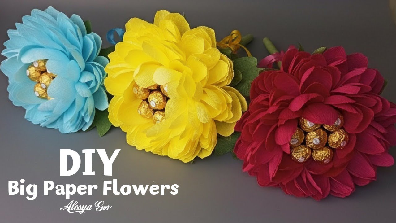 Easy steps for creating giant paper flowers