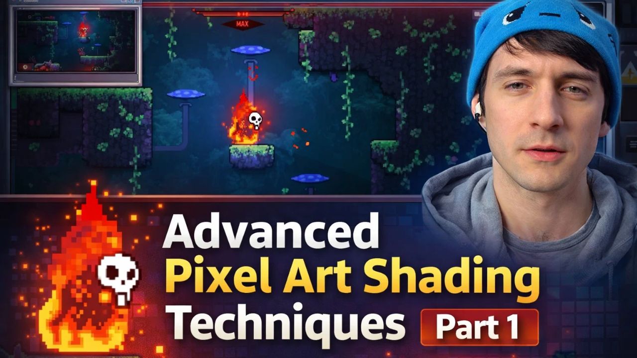 Pixel art shading techniques that add depth