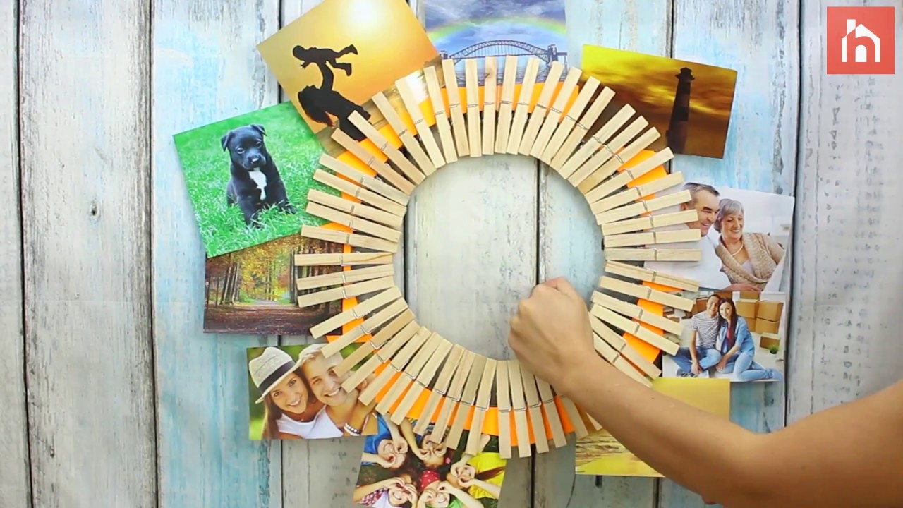 DIY sunburst photo display: Easy craft tutorial for unique room decor