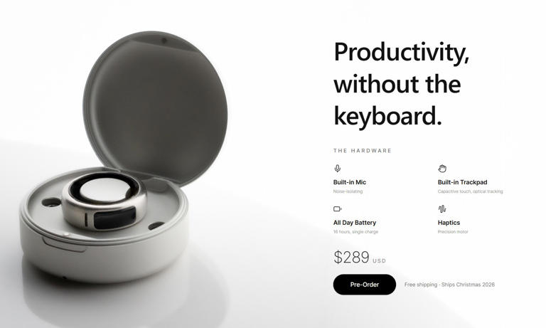 OASIS Smart ring hides a trackpad and it lets you whisper-control your ...