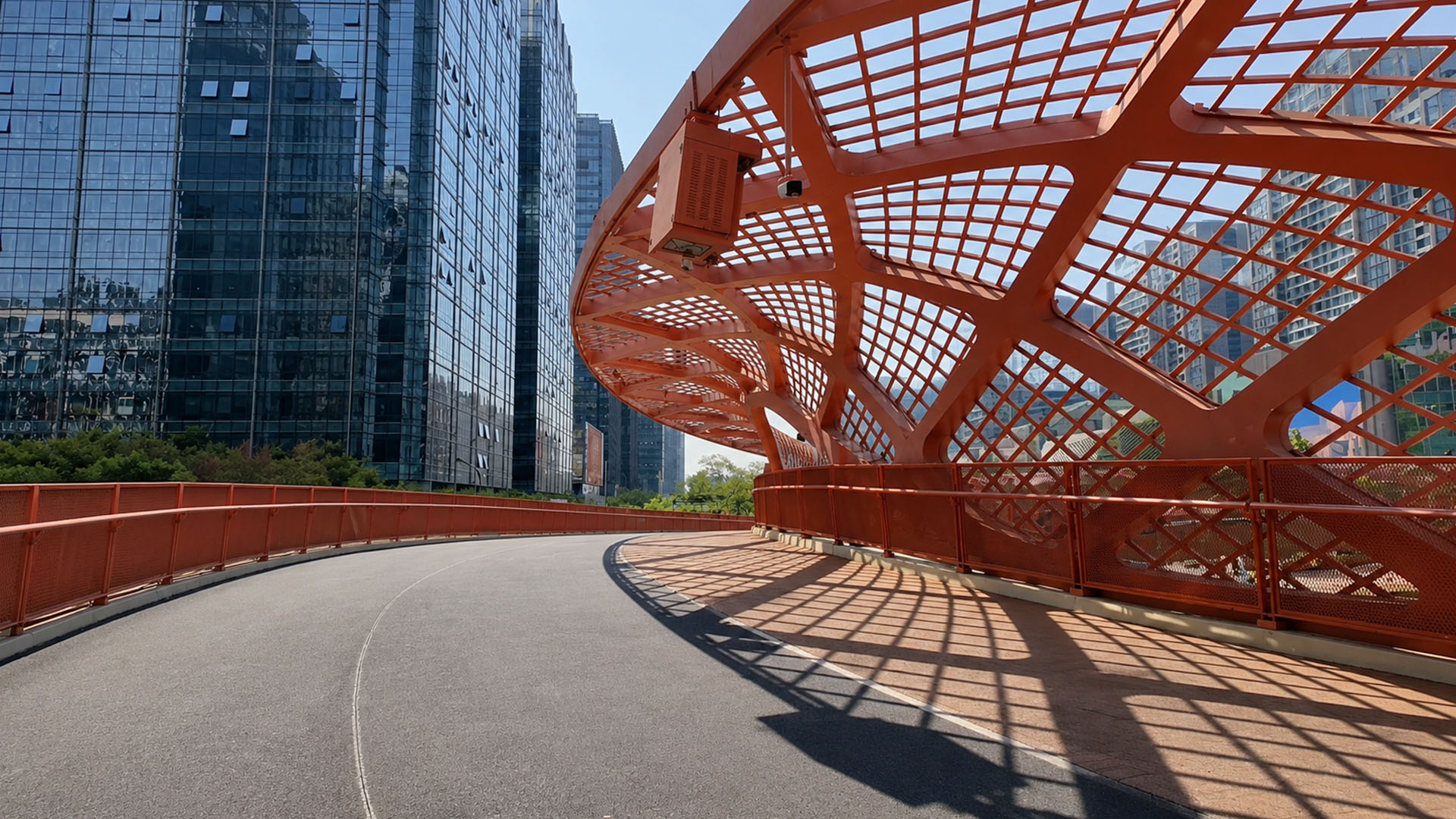 One Chinese urban crossing stands out through its striking curved steel ...