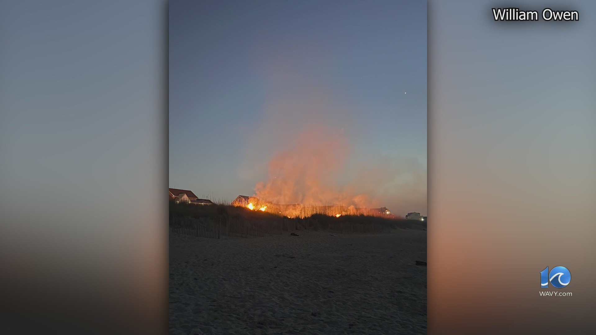 Brush fire in East Beach in Norfolk