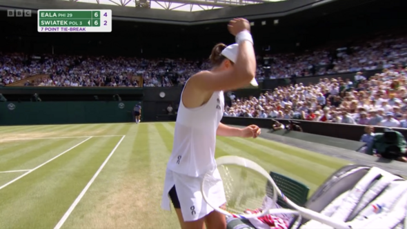 BBC 'shocked' as Iga Swiatek throws racket in fit of rage on Wimbledon ...