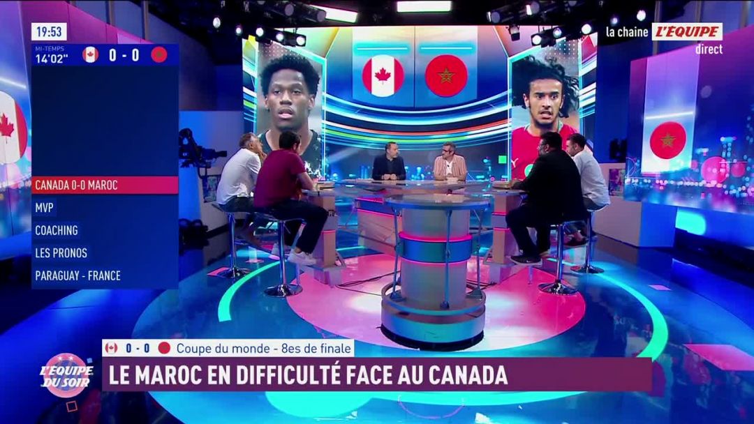 Le Maroc en difficulté face au Canada à la pause, Saibari sorti blessé