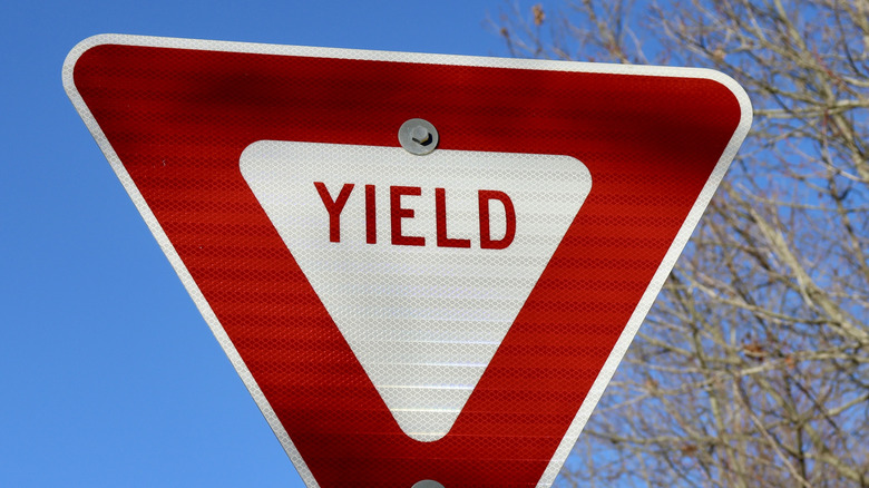 What's the difference between a red and yellow yield sign? One is ...