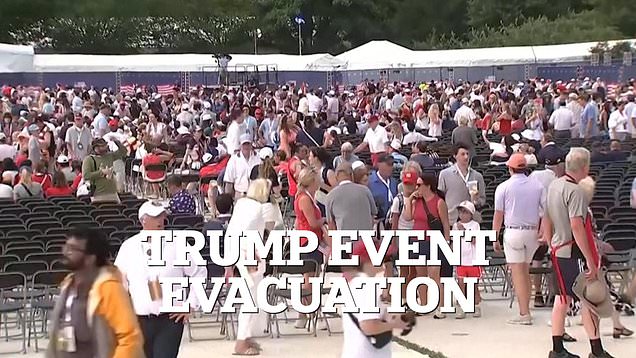 Trump vows to push ahead with DC event as weather prompts evacuation