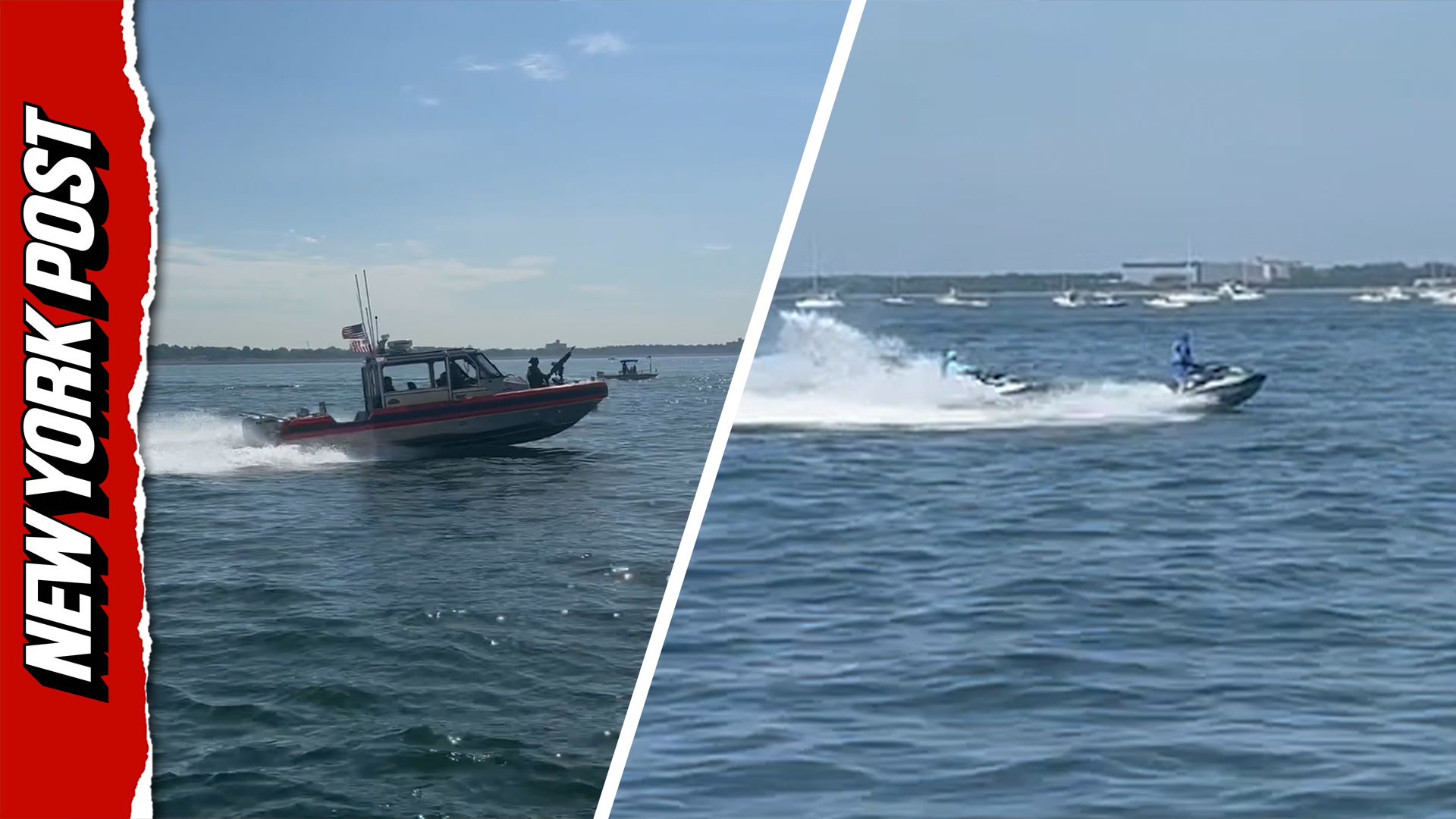 Jet skier and small boat breach Sail4th 250 security zone as Coast ...