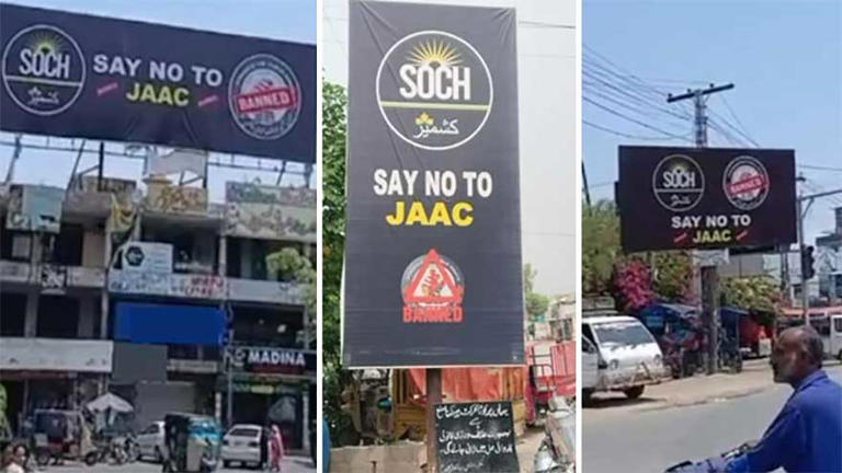 Anti-JAAC posters appear across Azad Kashmir highways promoting ...