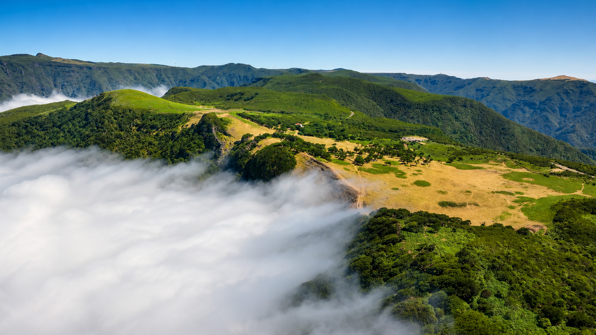Clouds flow across this hidden plateau