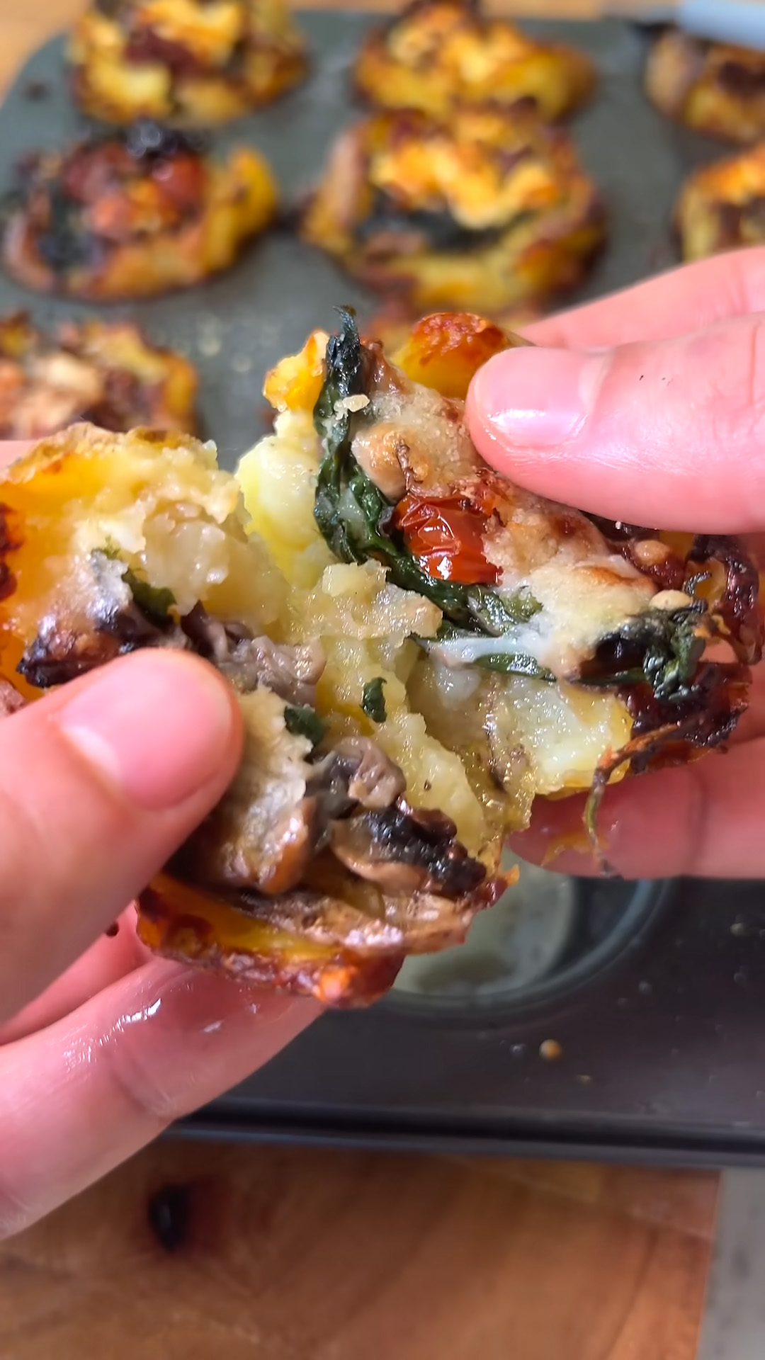 Easy vegan smashed potato cups recipe