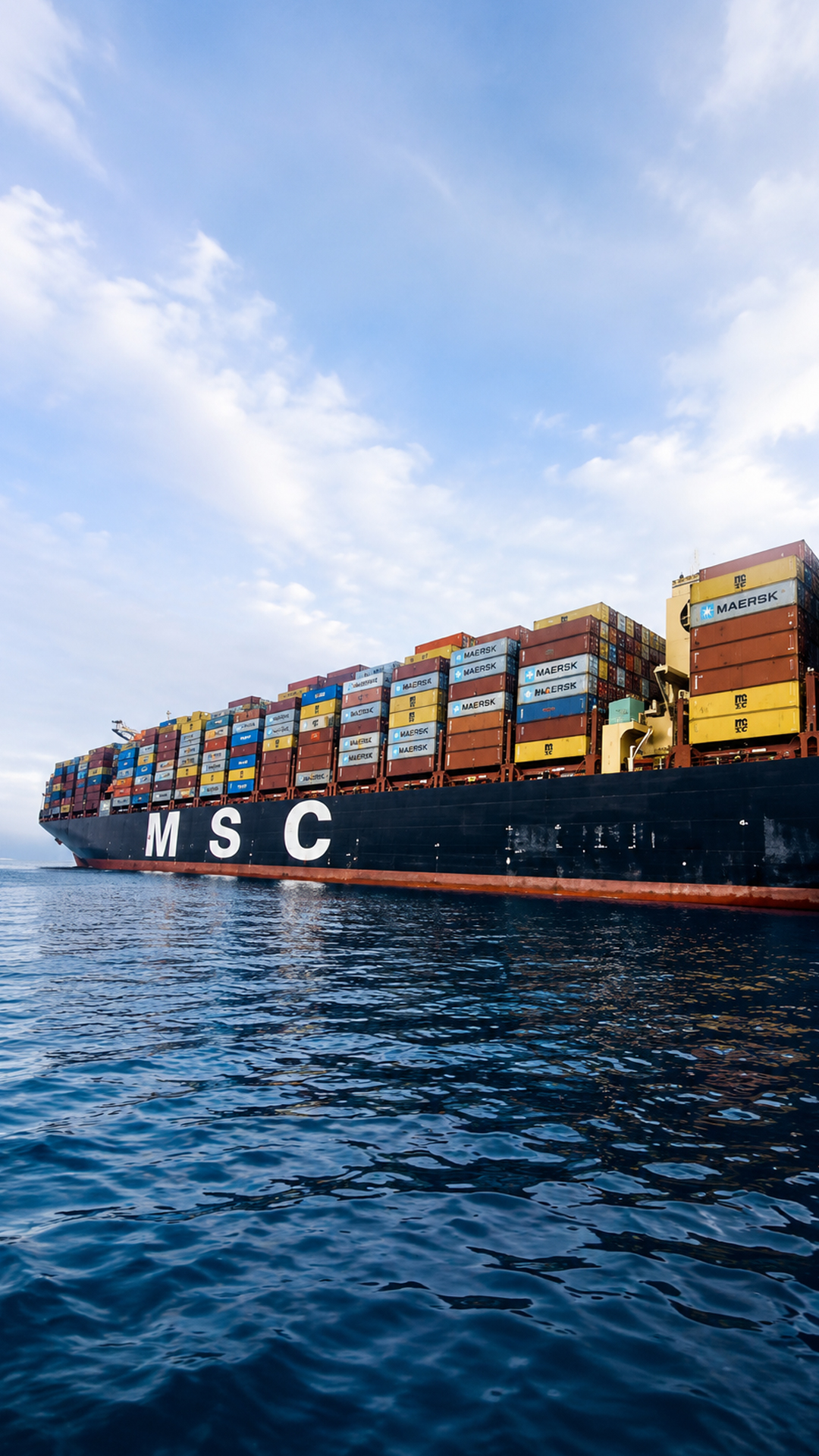 My jet ski ride found a giant cargo ship