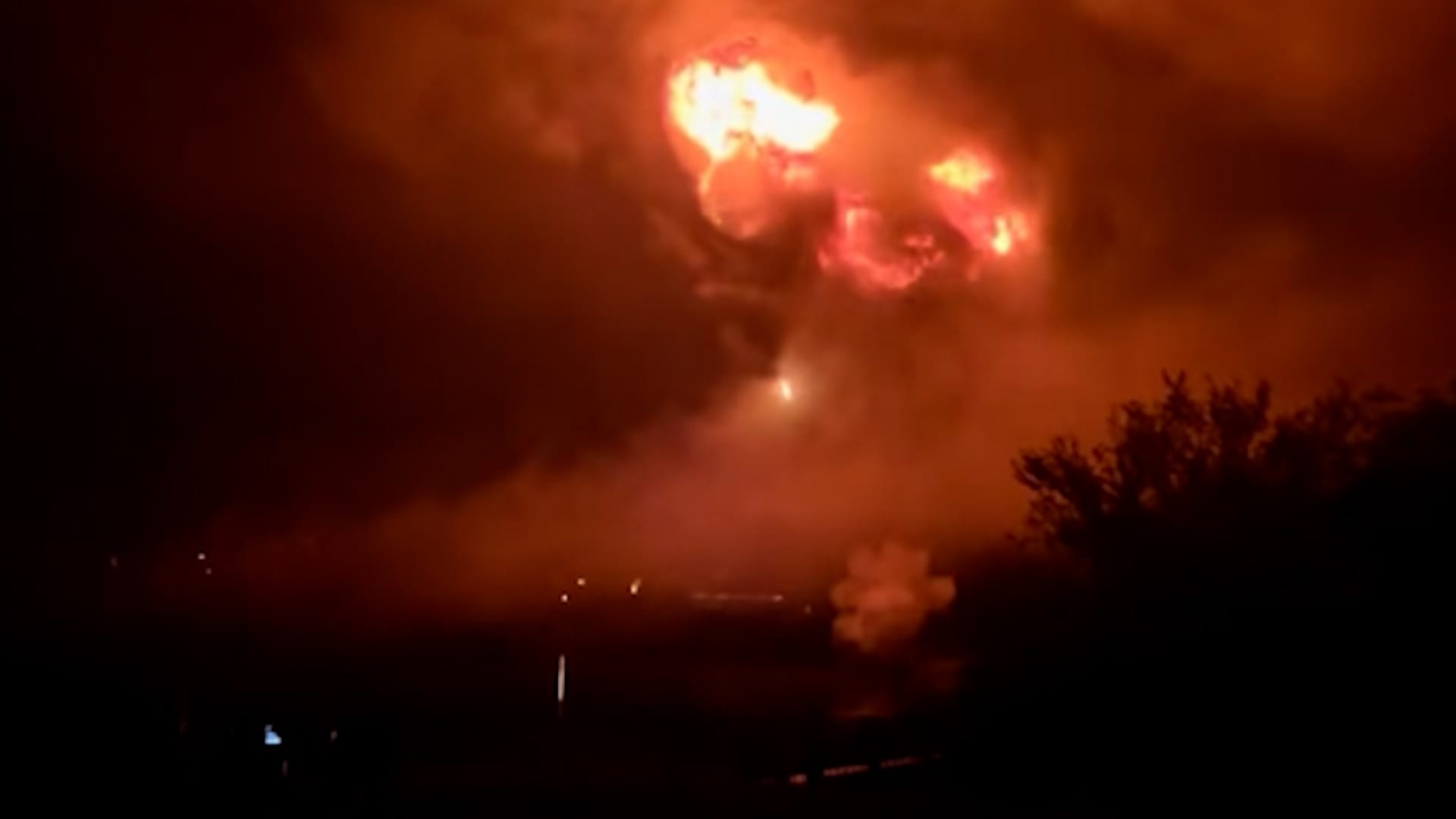 Crowd Screams As Fireworks Display Ends In Huge Explosion