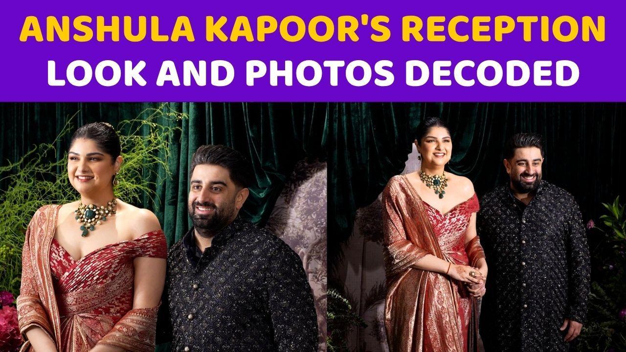 Anshula Kapoor looks drop-dead gorgeous in a vermilion red Banarasi ...