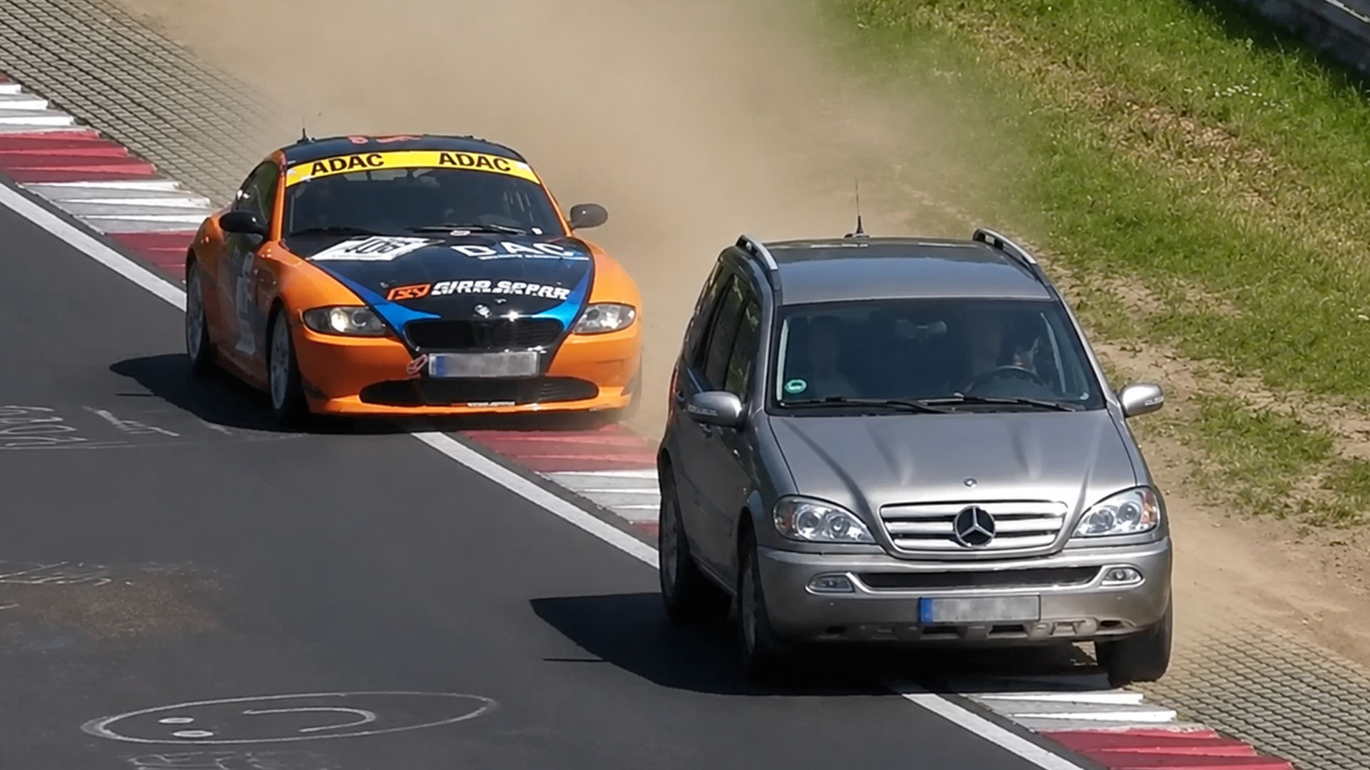 Traffic on track often hides challenges beyond the racing line ahead