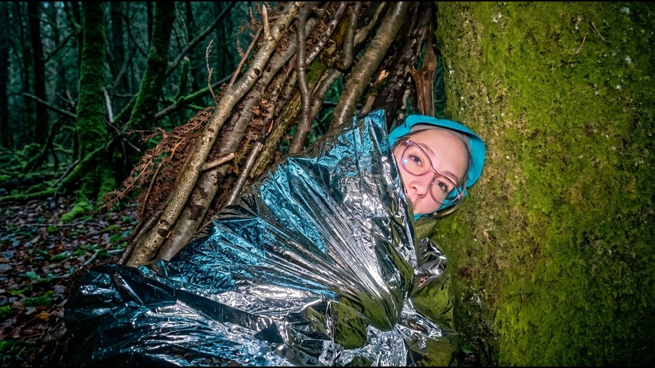 Foil blanket survival challenge | Sleeping outdoors at 2°C (brutal fail!)