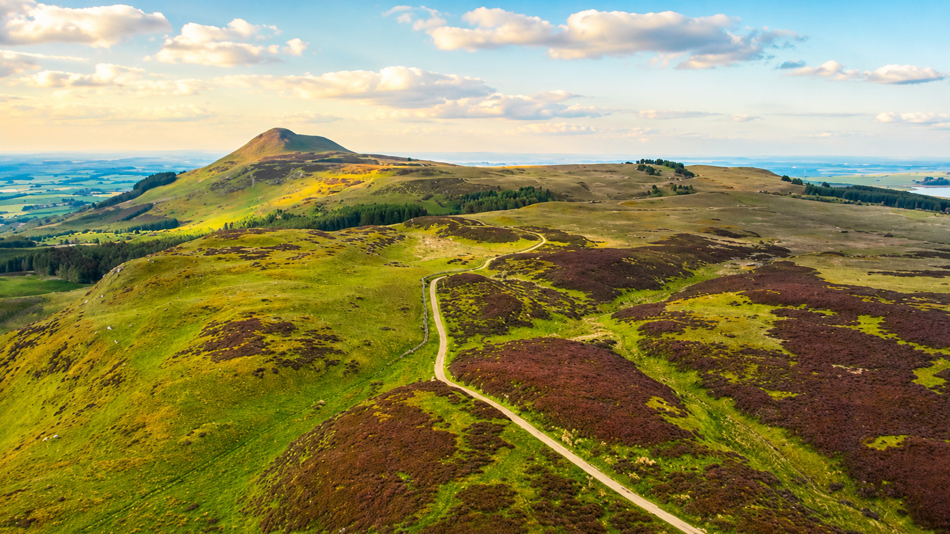 Lomond Hills rolling across Scotland’s green countryside