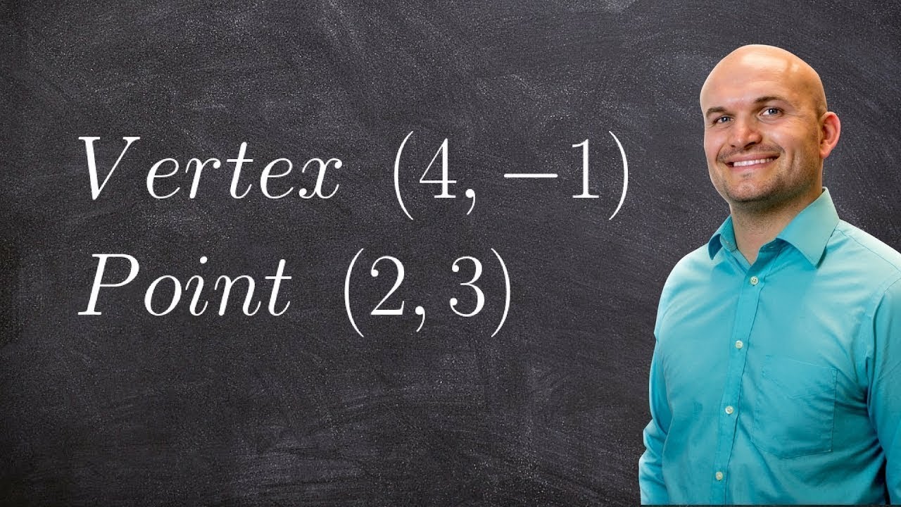 Write the equation of a parabola given a vertex and point