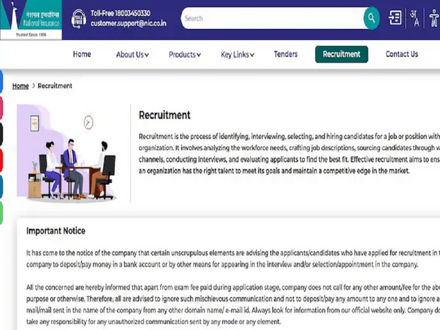 NICL recruitment 2026: National Insurance Company opens 500 assistant ...