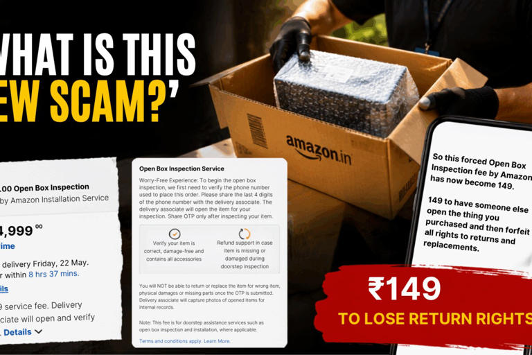 What is this new scam Amazon? ₹149 open box inspection fee sparks ...