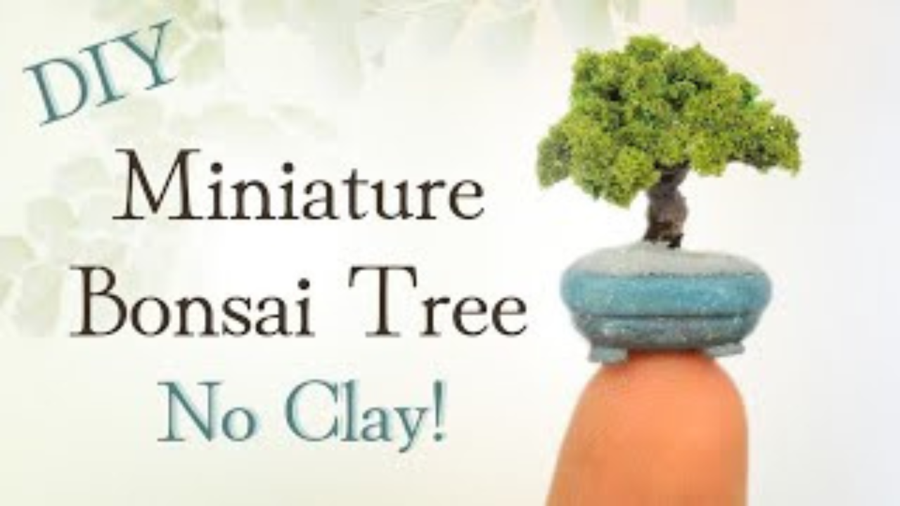 DIY miniature bonsai tree for your dollhouse