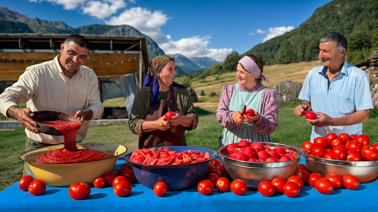 Watch how this village preserves fresh tomatoes for winter