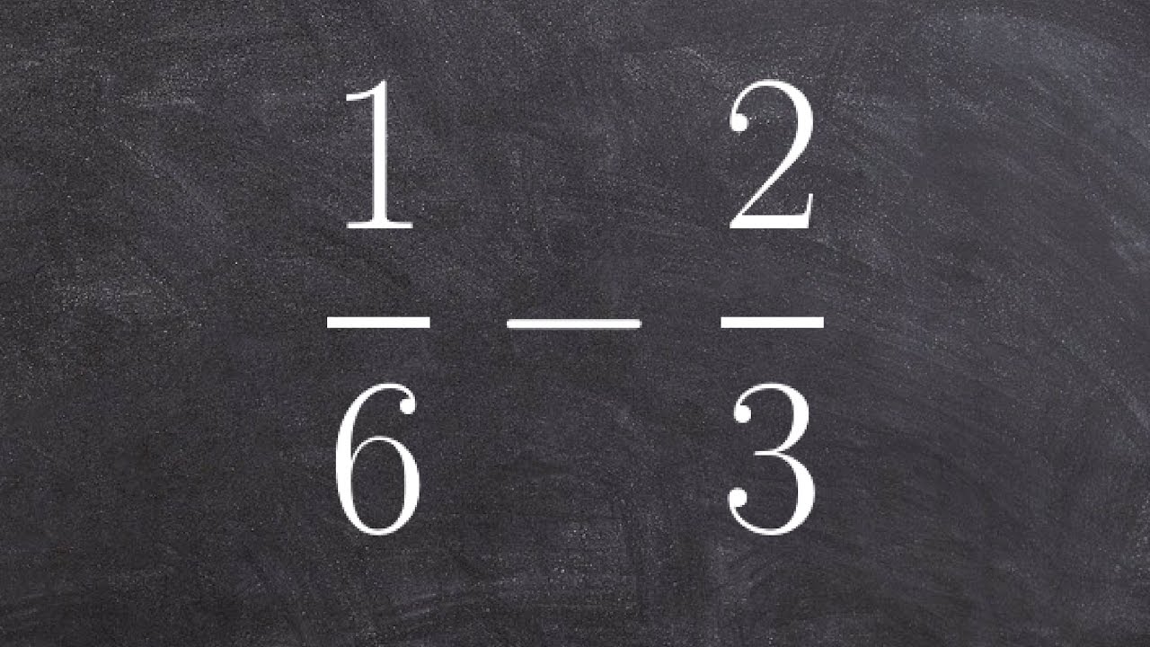 How to subtract fractions with unlike denominators and negative answers
