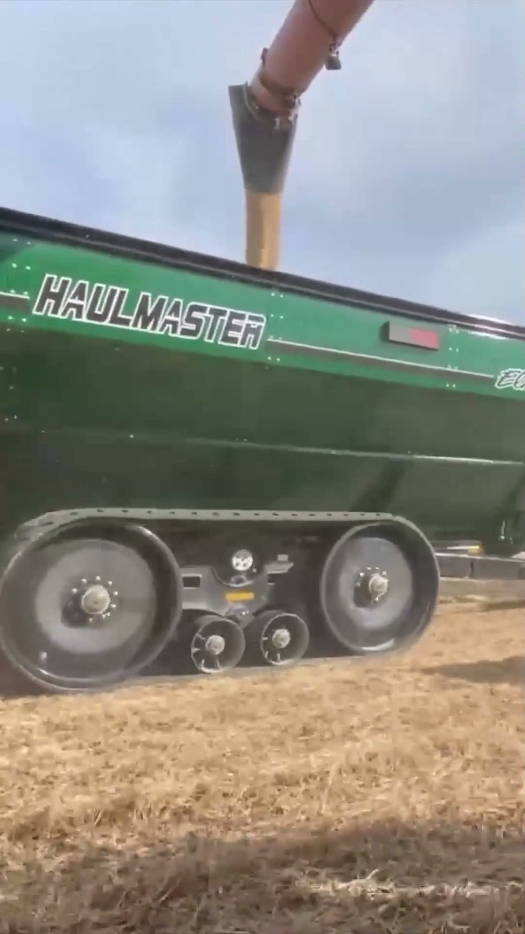 Unloading grain on the go