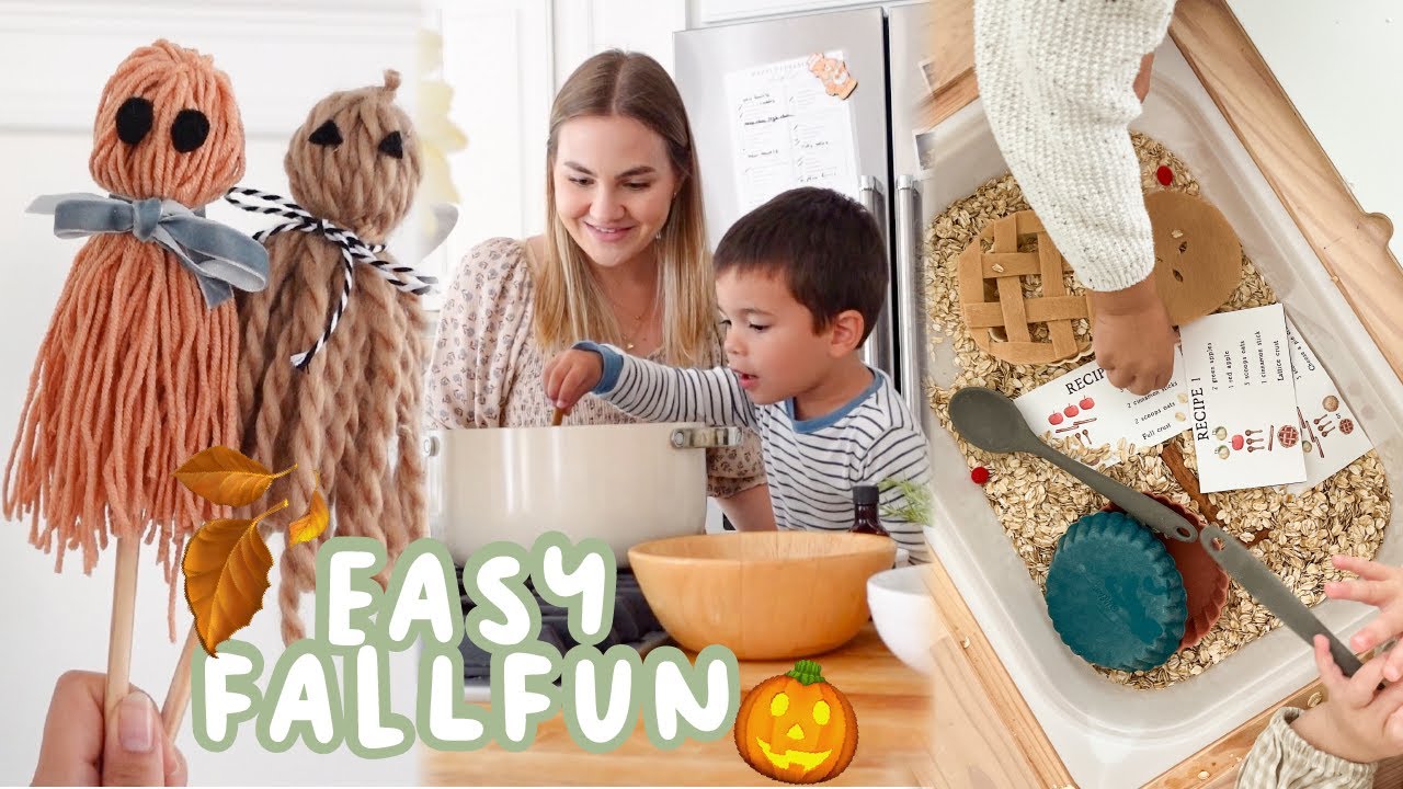 Easy fall activities for toddlers + 5 minute toddler autumn crafts
