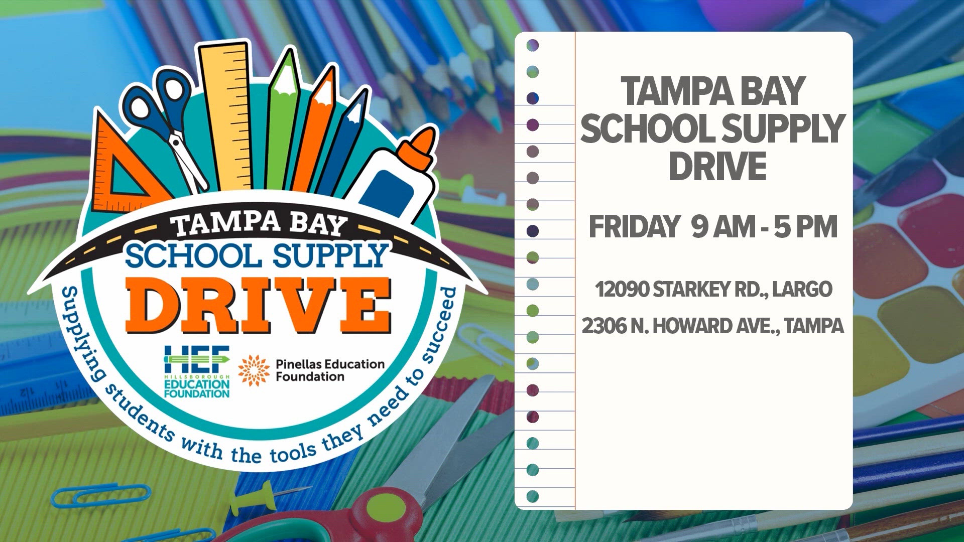 The Pinellas And Hillsborough Education Foundation Is Hosting A School