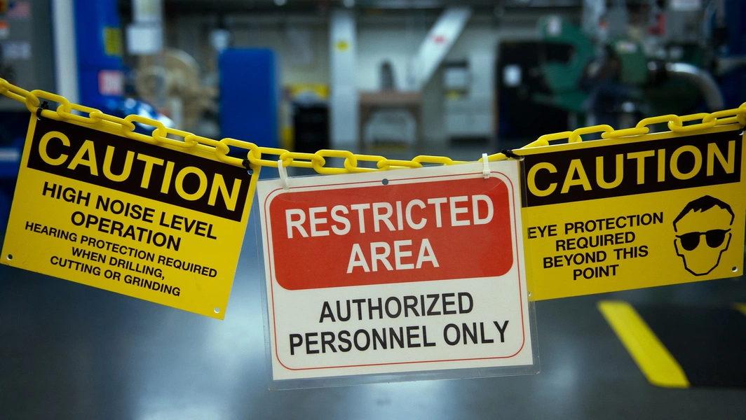Workplace safety signs and their meanings