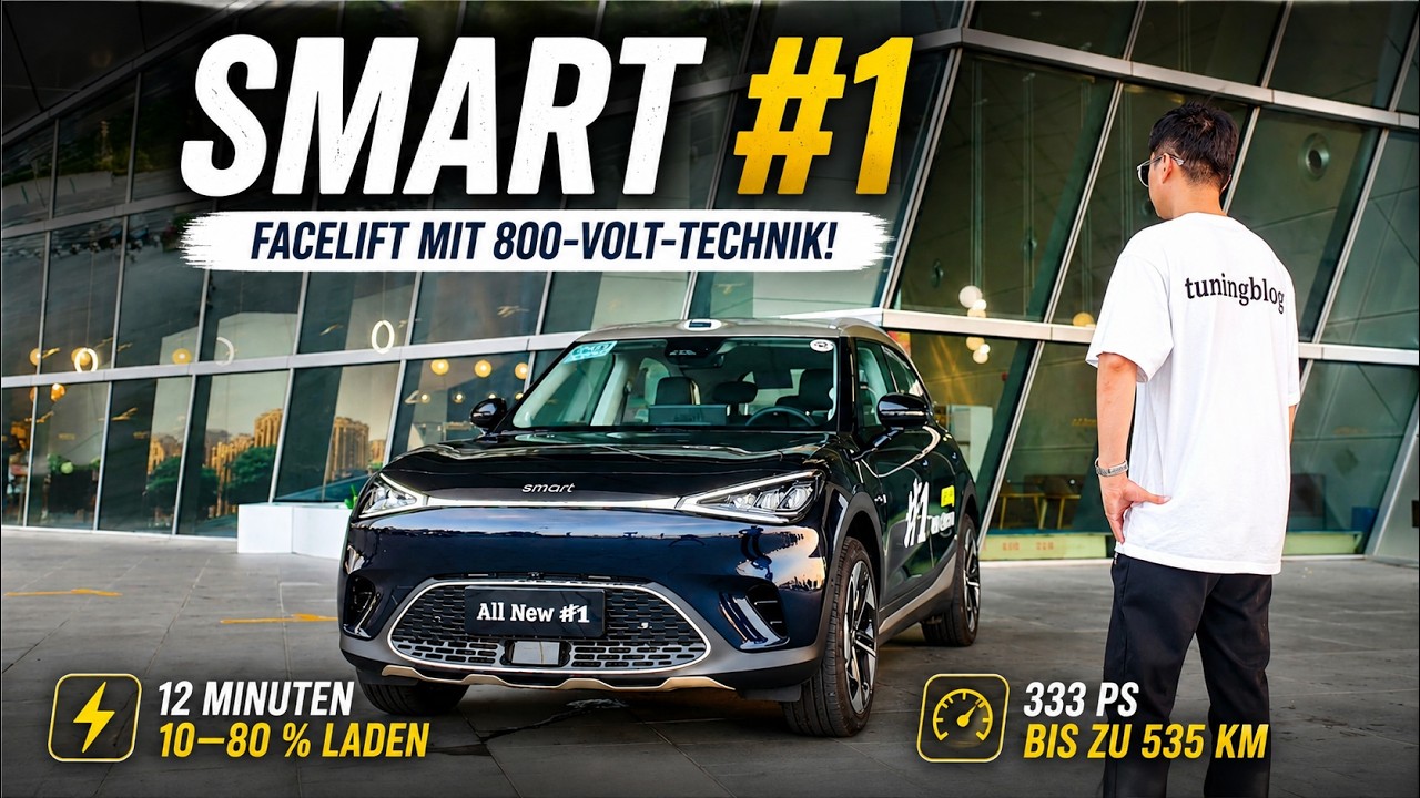 2027 Smart #1 update (facelift): 800 Volt, 333 PS, schnelles 6C-Laden