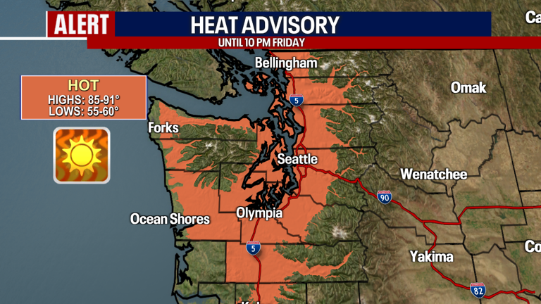 Seattle weather: Heat advisory extended, Red Flag warnings issued for ...
