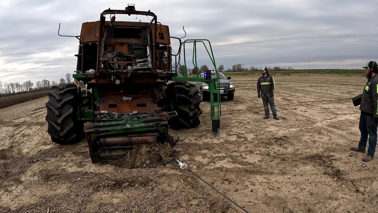 Stuck Combine Recovery in the Field