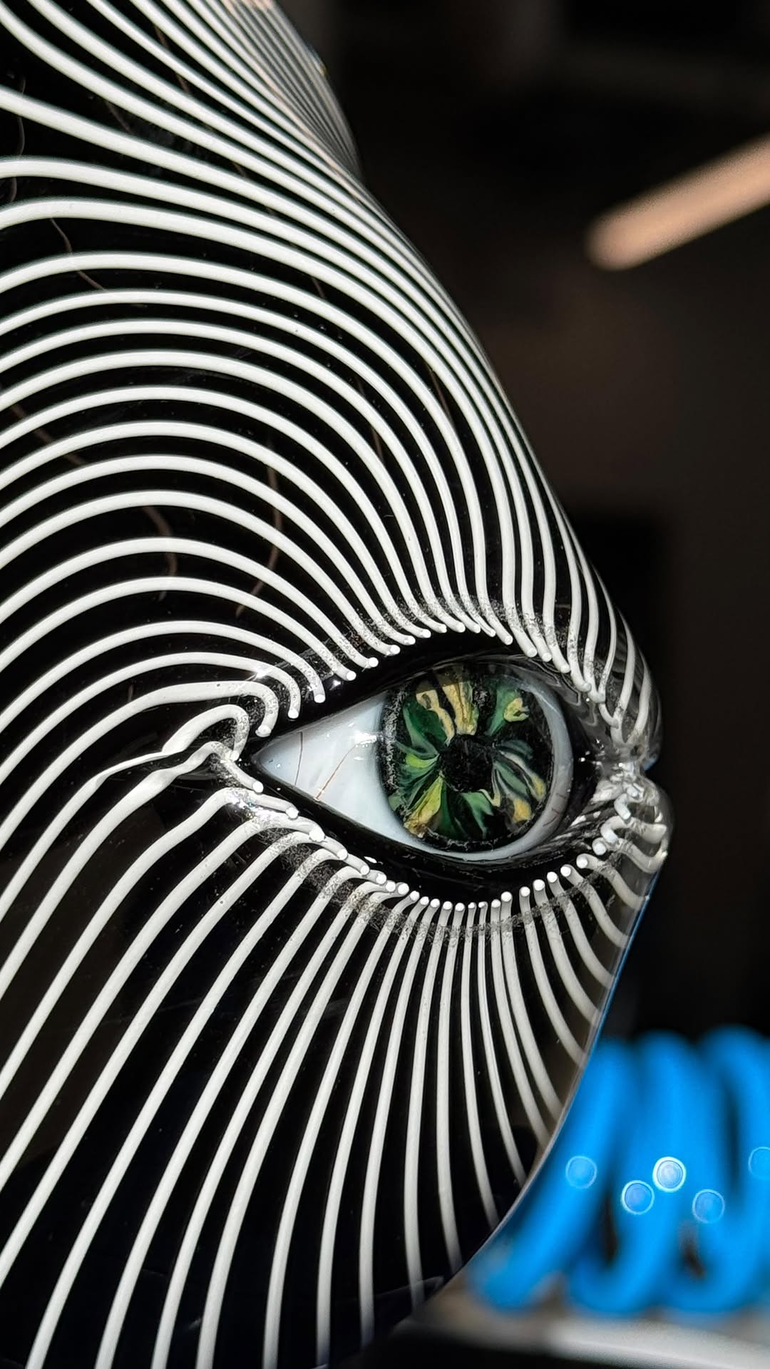The fine details behind this sculpted glass eye