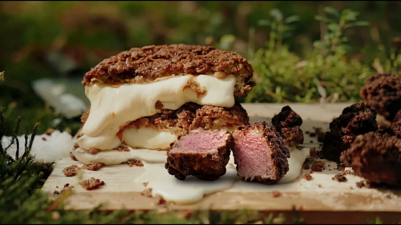 When camembert and venison meet a rustic outdoor feast happens