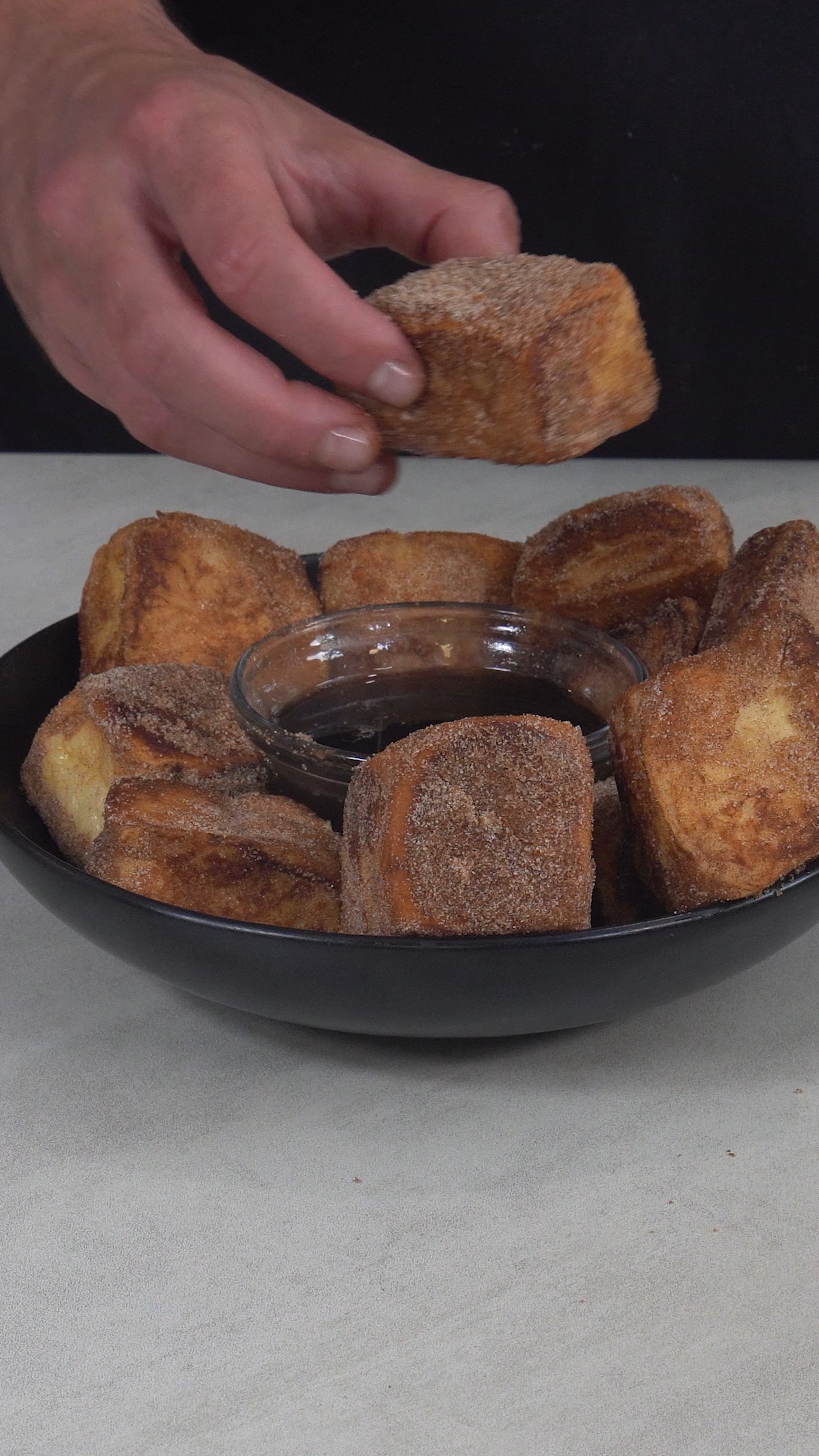 French toast bites meet churros