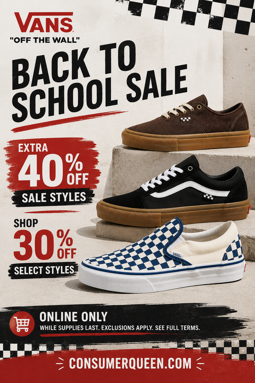 Vans back to school sale: Extra 40% off sale styles