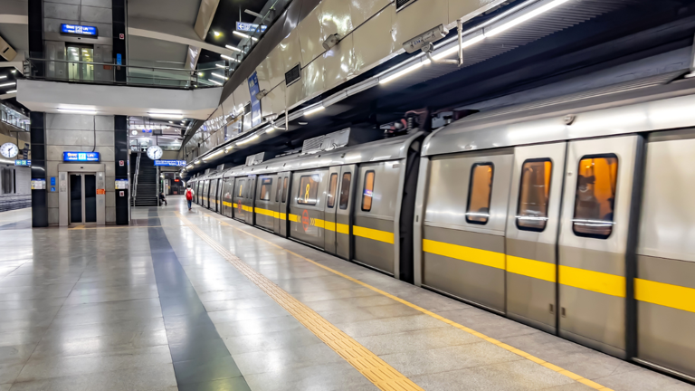 Passenger jumps onto Delhi Metro track, Yellow Line services affected ...