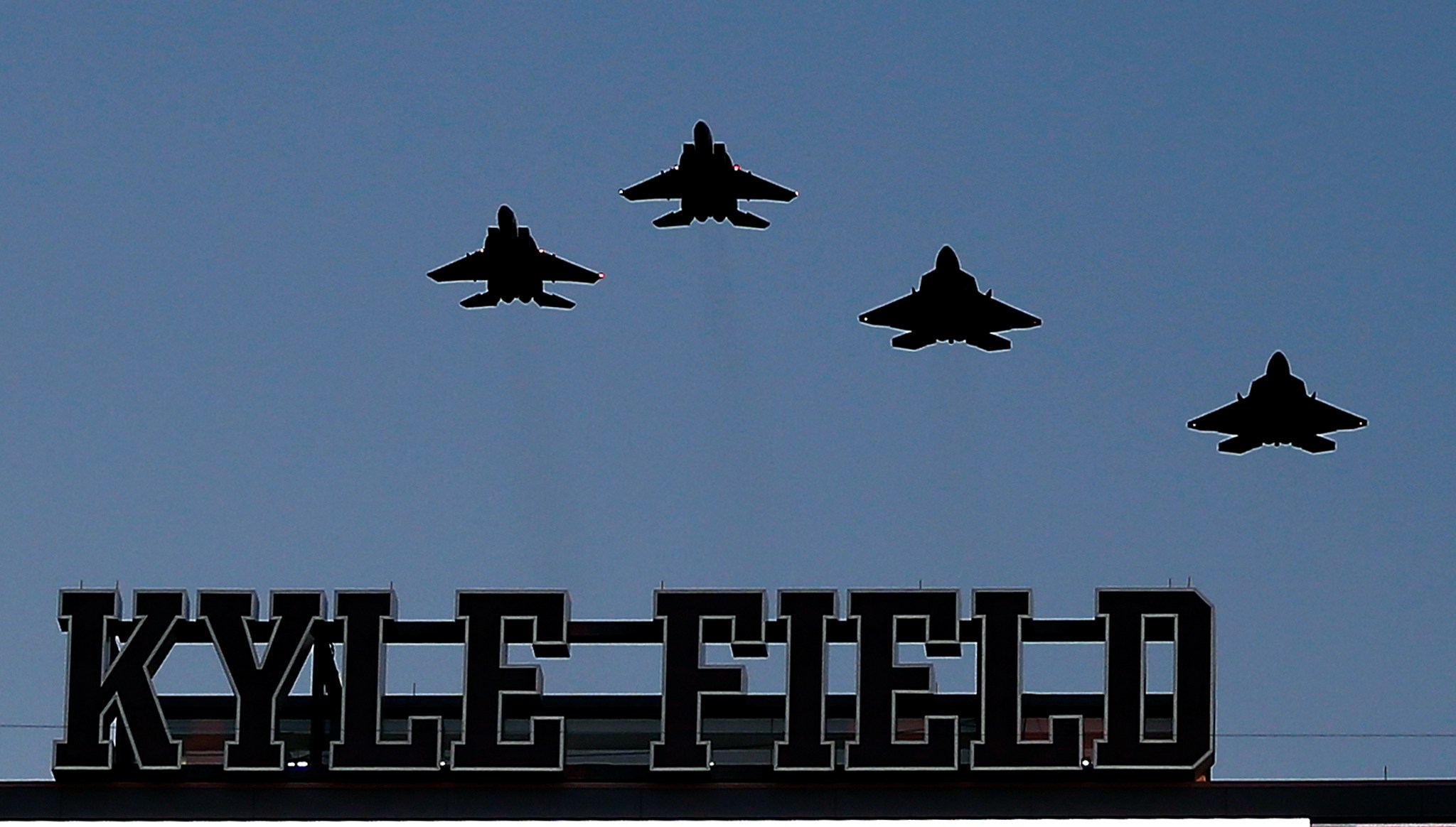 College Team Gets Jet Flyover — At Practice