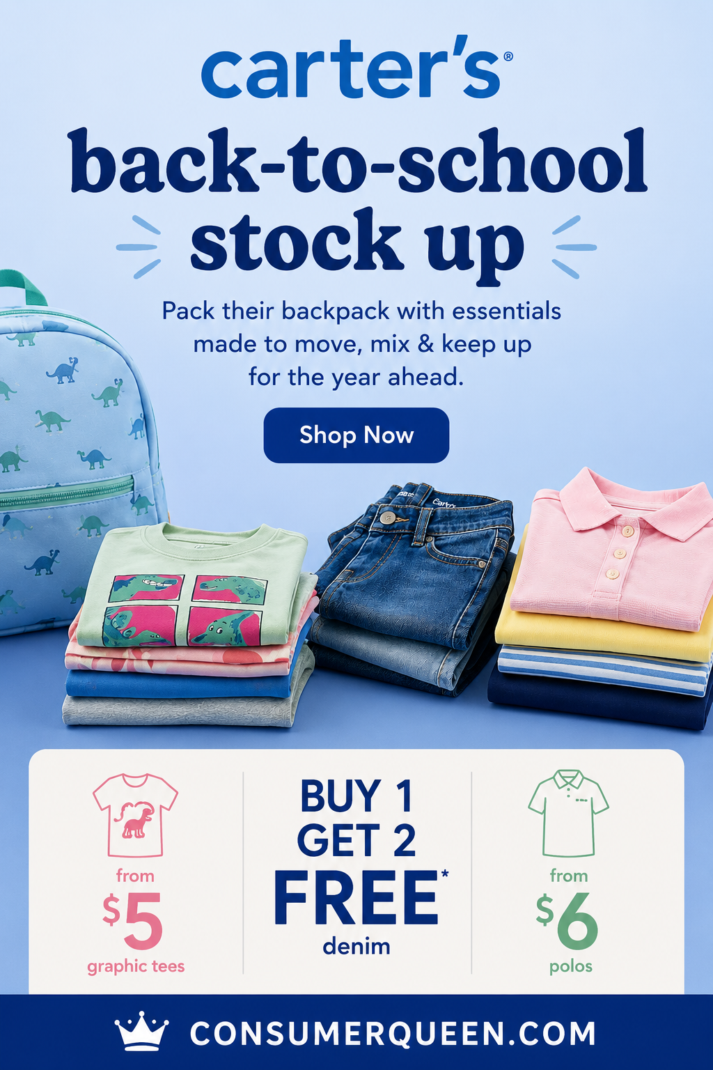 Carter's back to school sale: Up to 50% off + extra 20% off