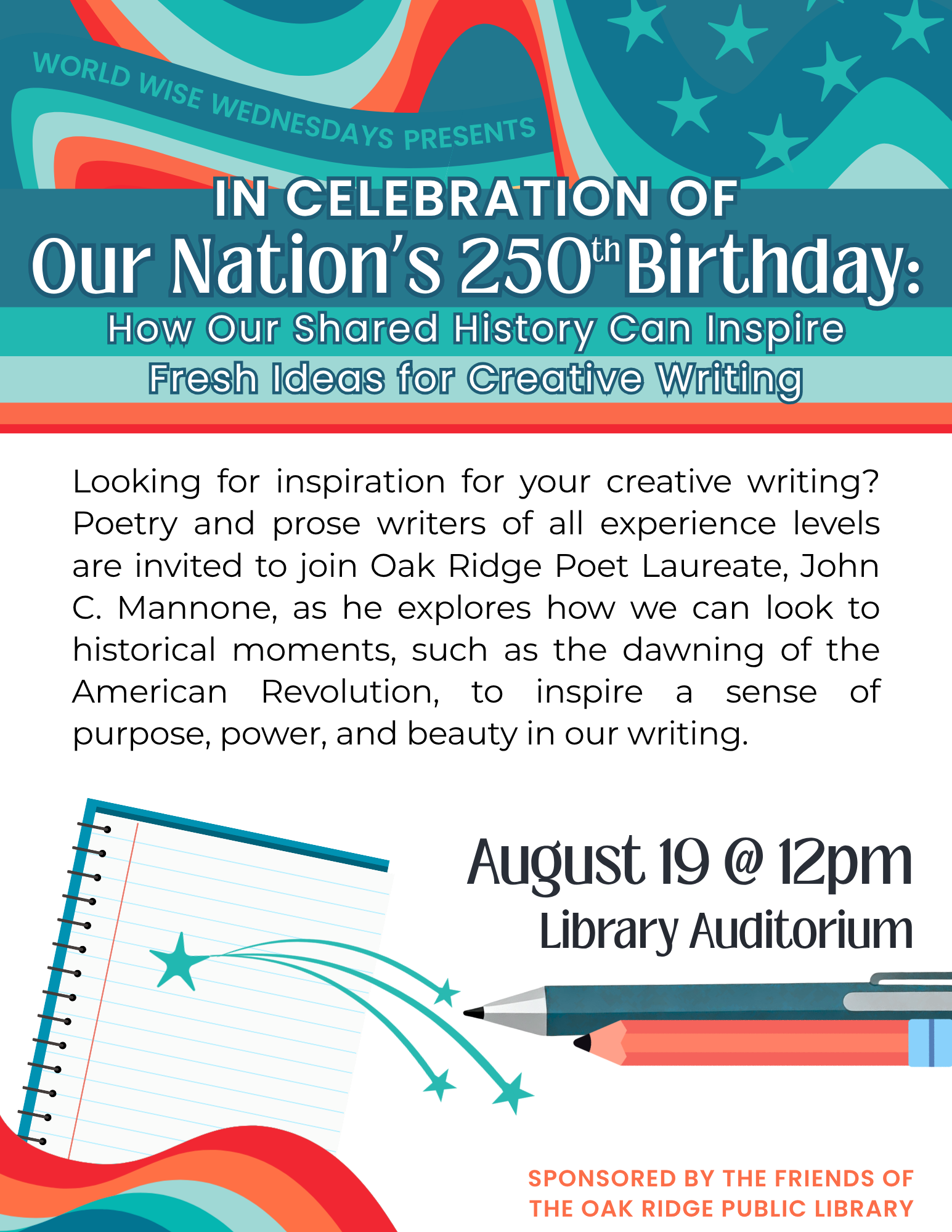 Oak Ridge poet laureate to lead free creative writing classes