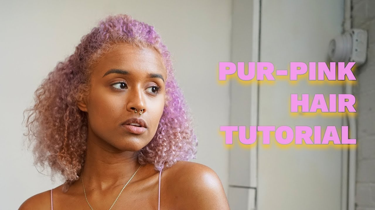 Creating a soft pink and purple hair look