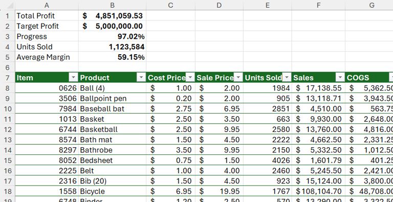 You're using freeze panes in Excel to solve the wrong problems