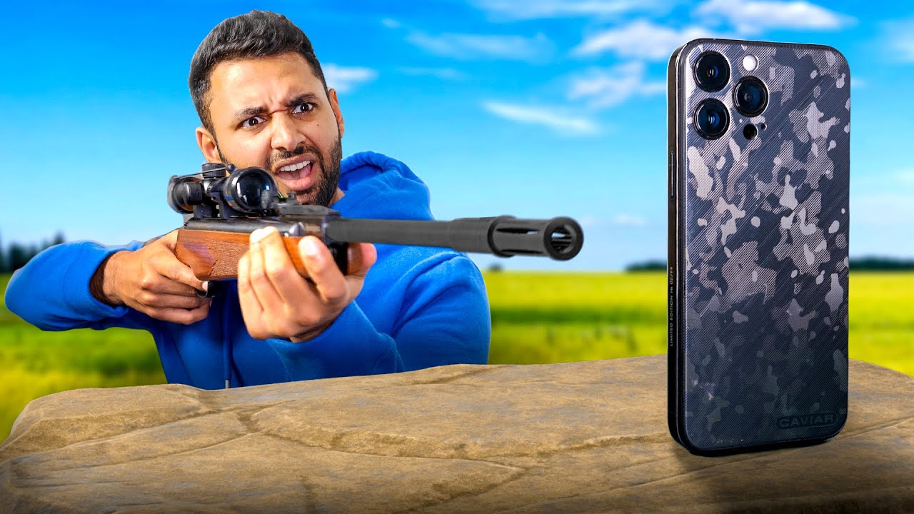Bulletproof iPhone meets a real bullet... watch what happens