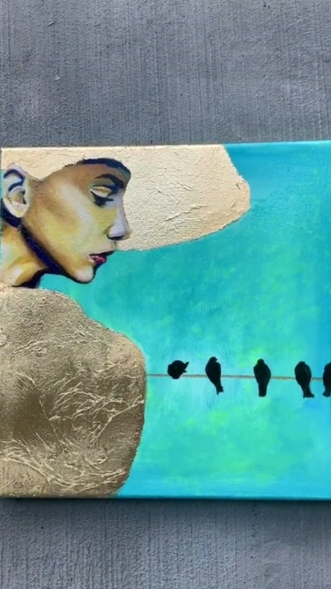 This painting feels like silence you can see