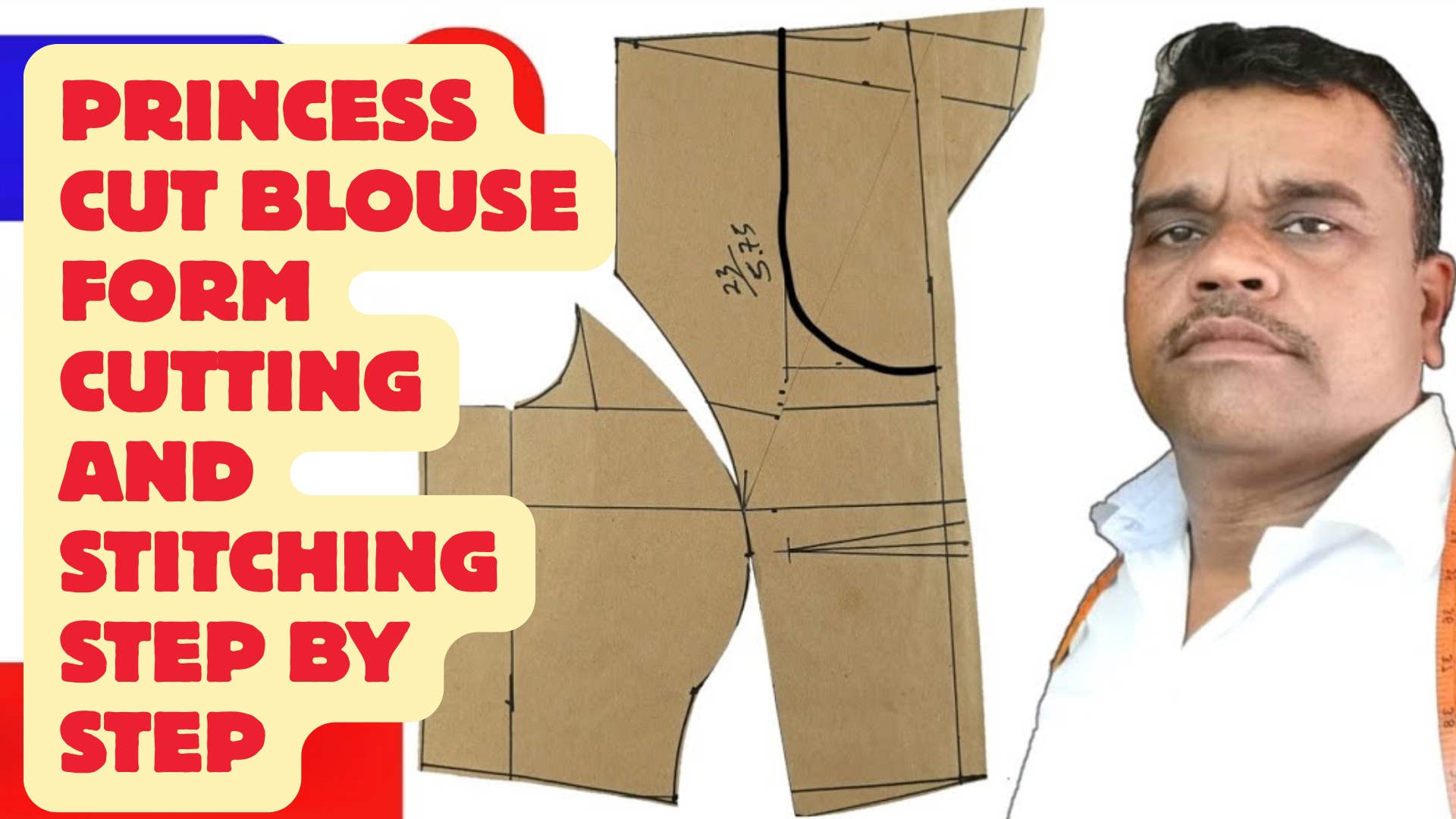 Princess cut blouse form cutting and stitching step by step