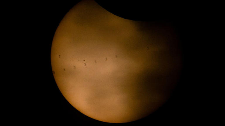 August 12 solar eclipse from International Space Station: NASA ...